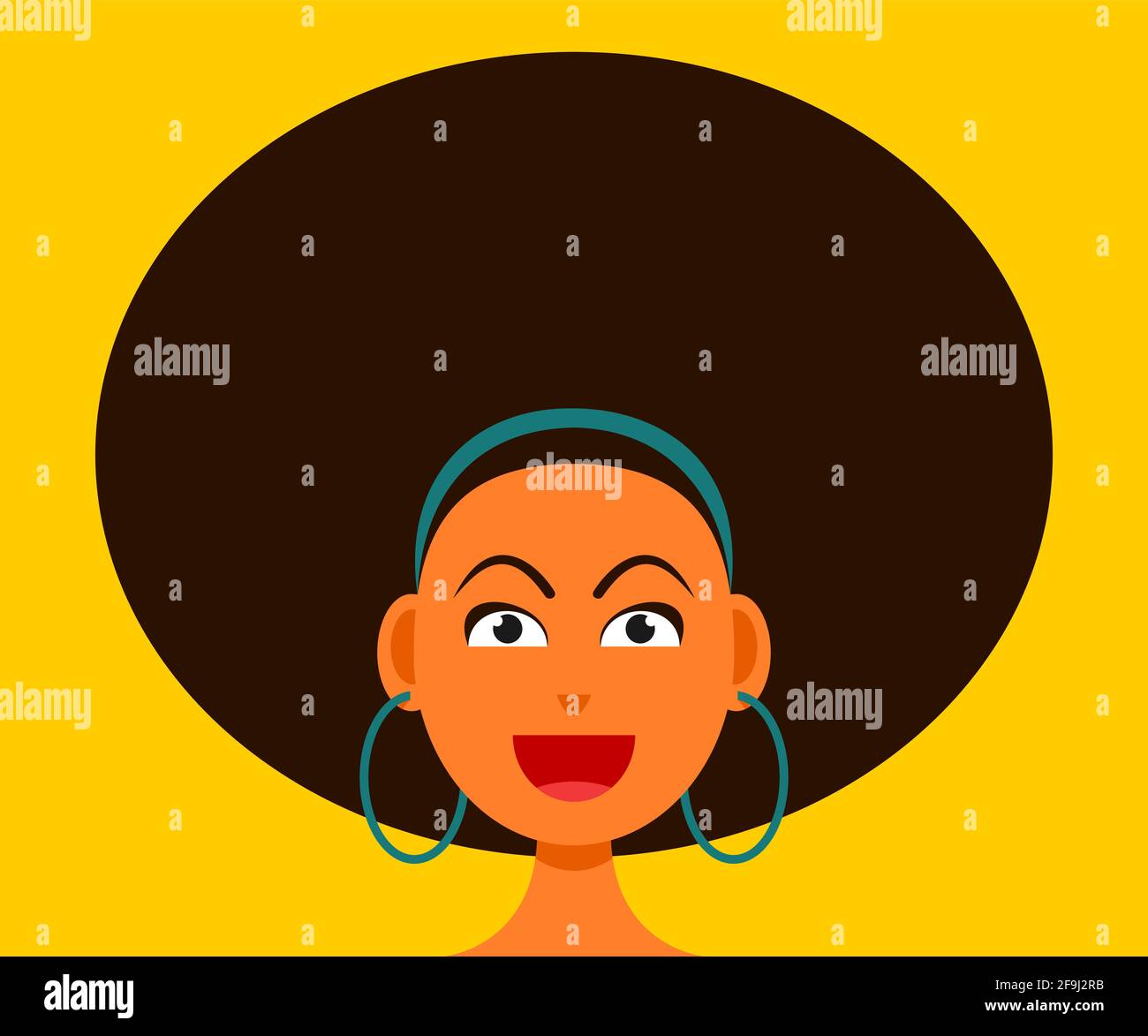 Afro and big hair Stock Vector Images - Alamy