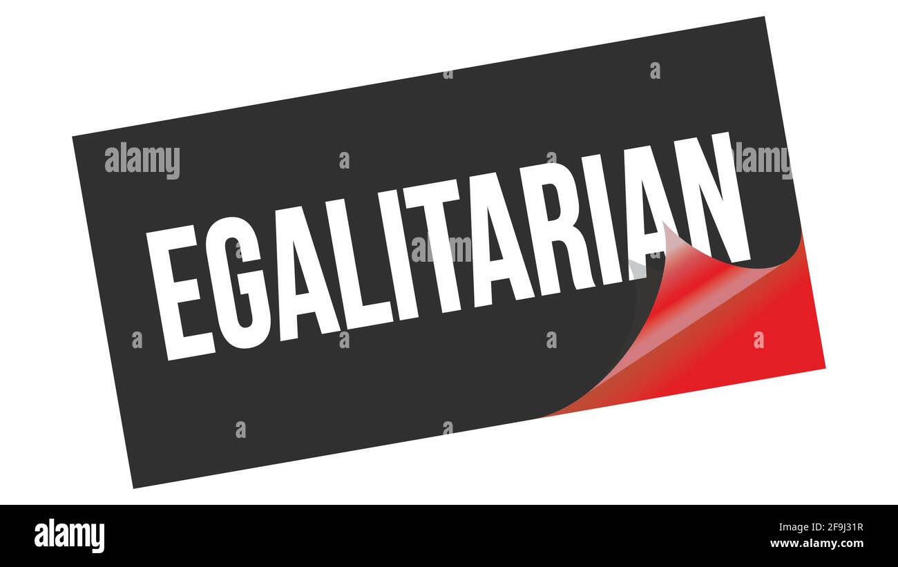 EGALITARIAN text written on black red sticker stamp Stock Photo - Alamy