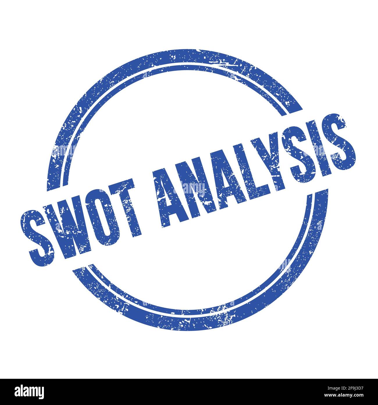 SWOT ANALYSIS text written on blue grungy vintage round stamp Stock ...