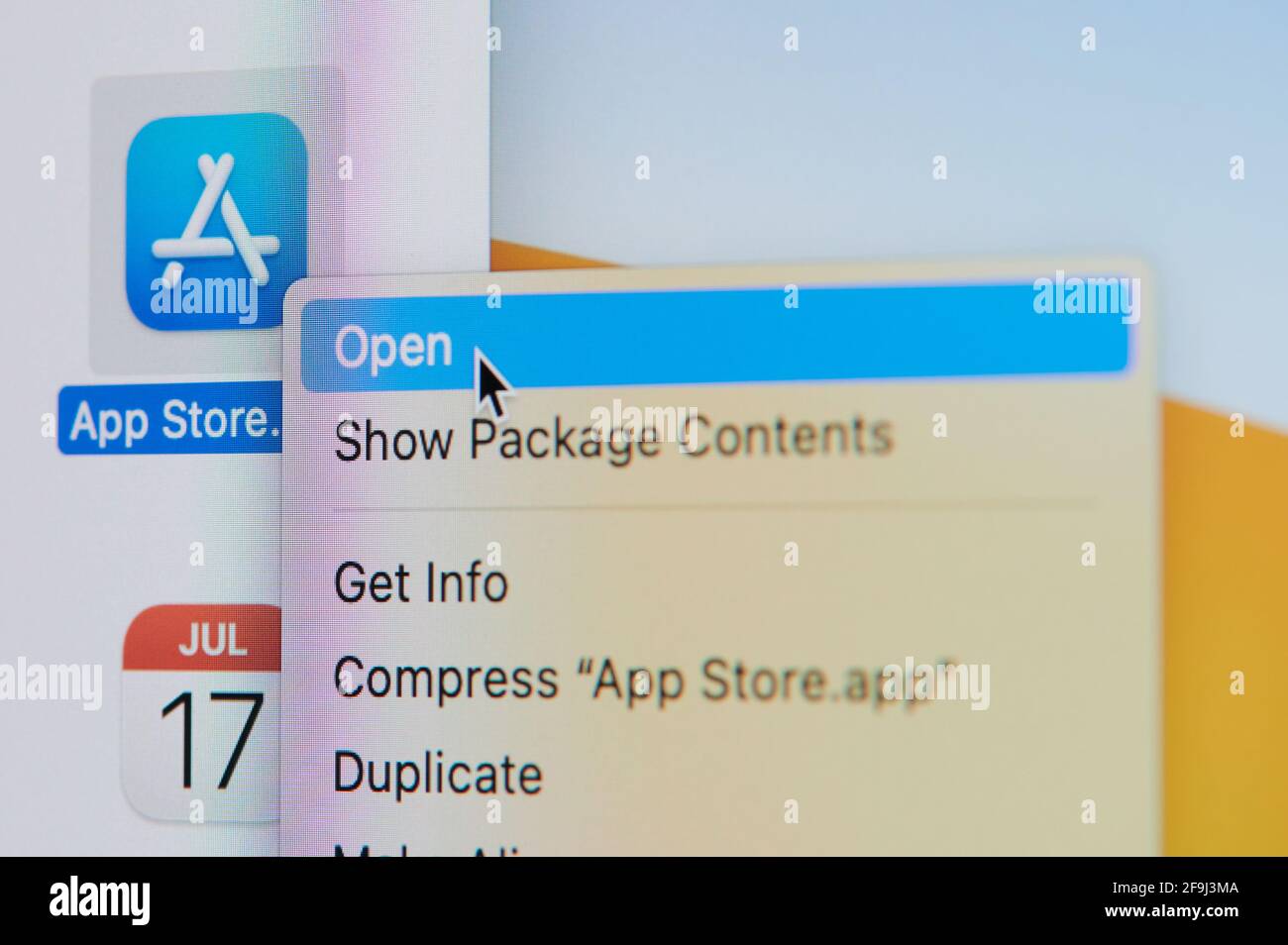New york, USA - April 19, 2021: Click and open apple app store on ...