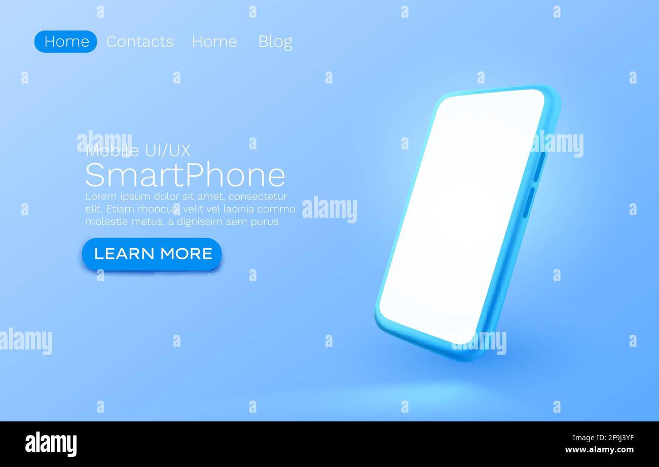 Smartphone mobile screen, technology mobile display light. Vector ...