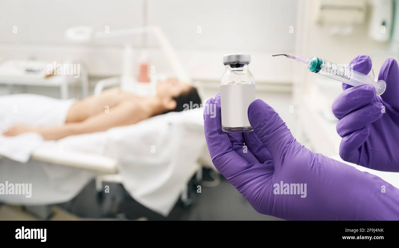 PRX-T33 biorevitalization peel for women at a cosmetology clinic ...