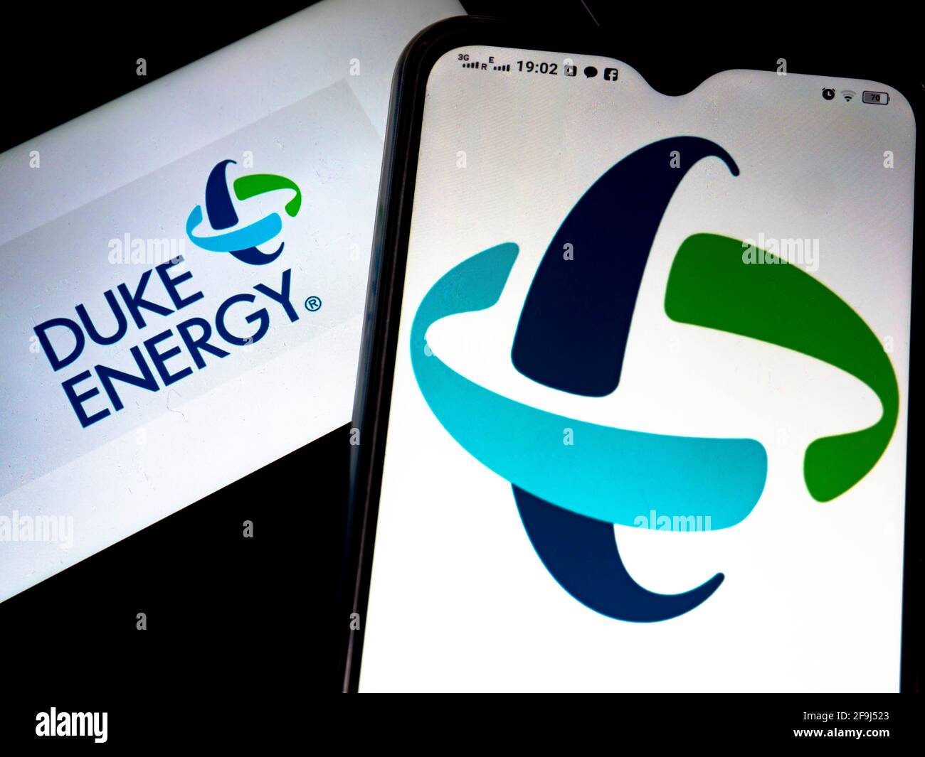 April 18, 2021, Ukraine: In this photo illustration Duke Energy ...