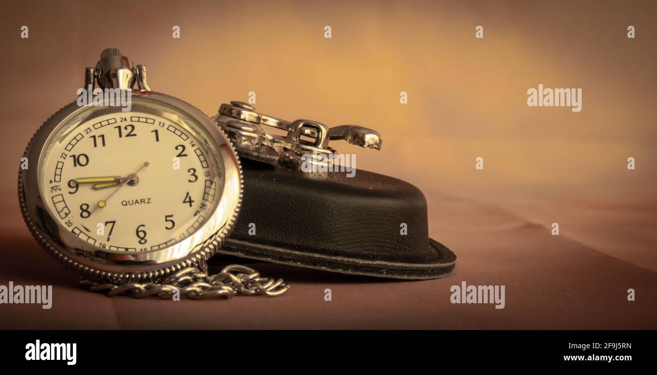 Studio shot of quartz pocket watch Stock Photo - Alamy