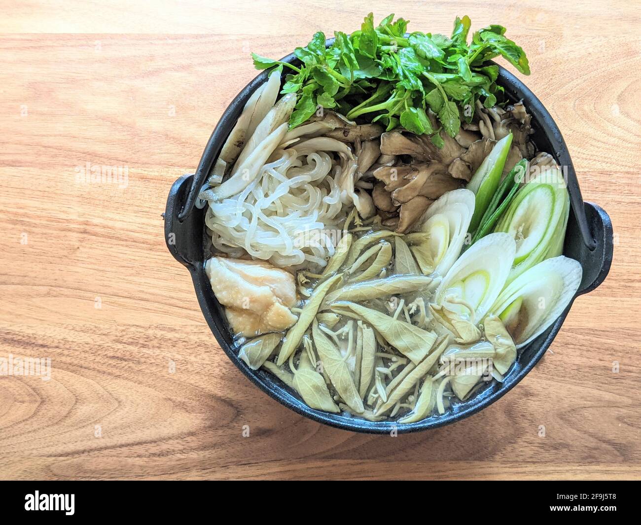 Japanese Hot Pot with Water Shield Stock Photo - Alamy