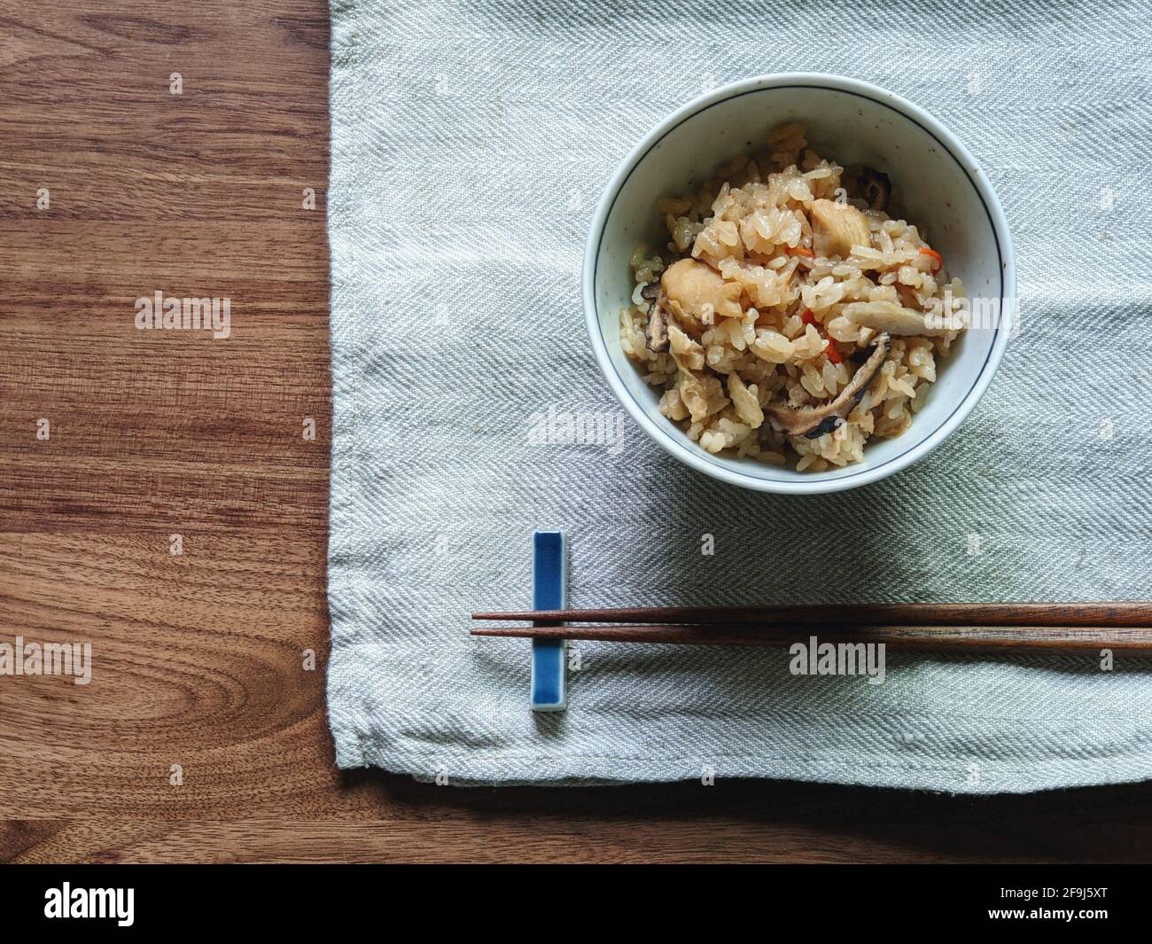 Steamed rice with mushroom hi-res stock photography and images - Alamy