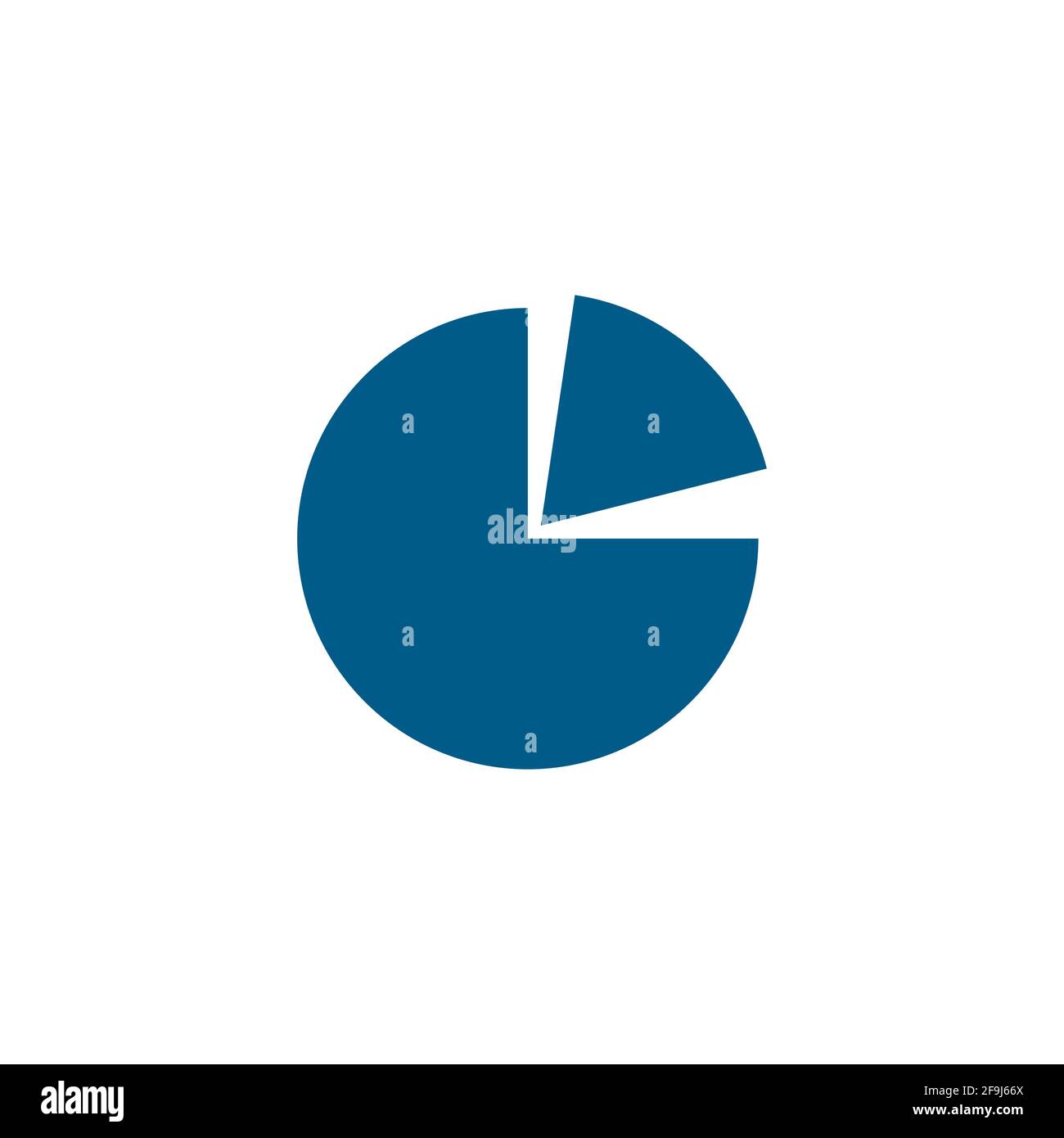 Pie Chart Blue Icon On White Background. Blue Flat Style Vector ...