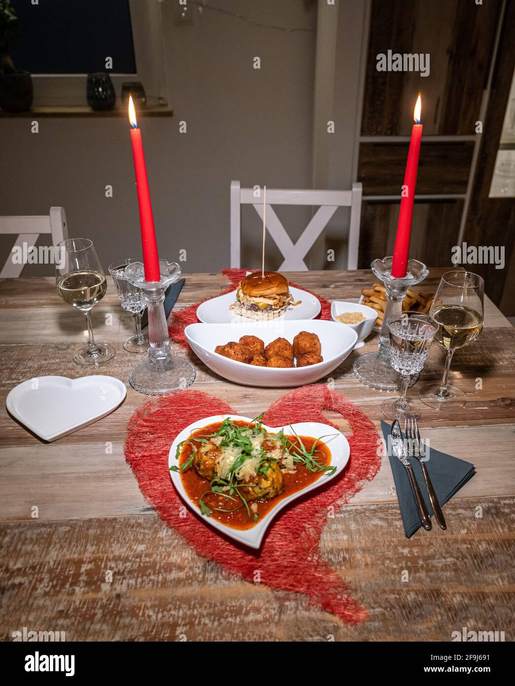 Table Settings Romantic Dinner For Two