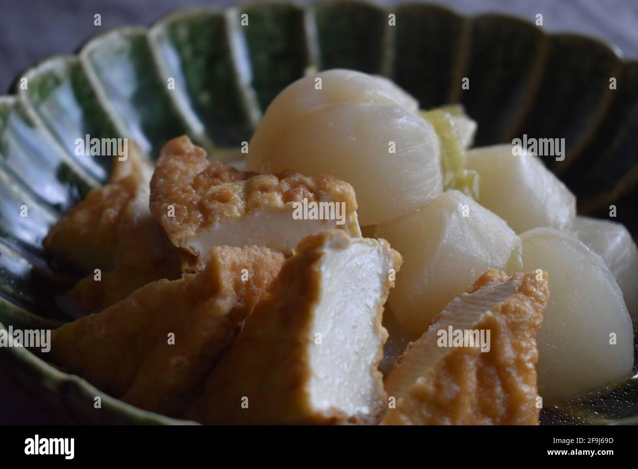 Baby Turnip and Deep-fried Tofu, Japanese Food Stock Photo - Alamy