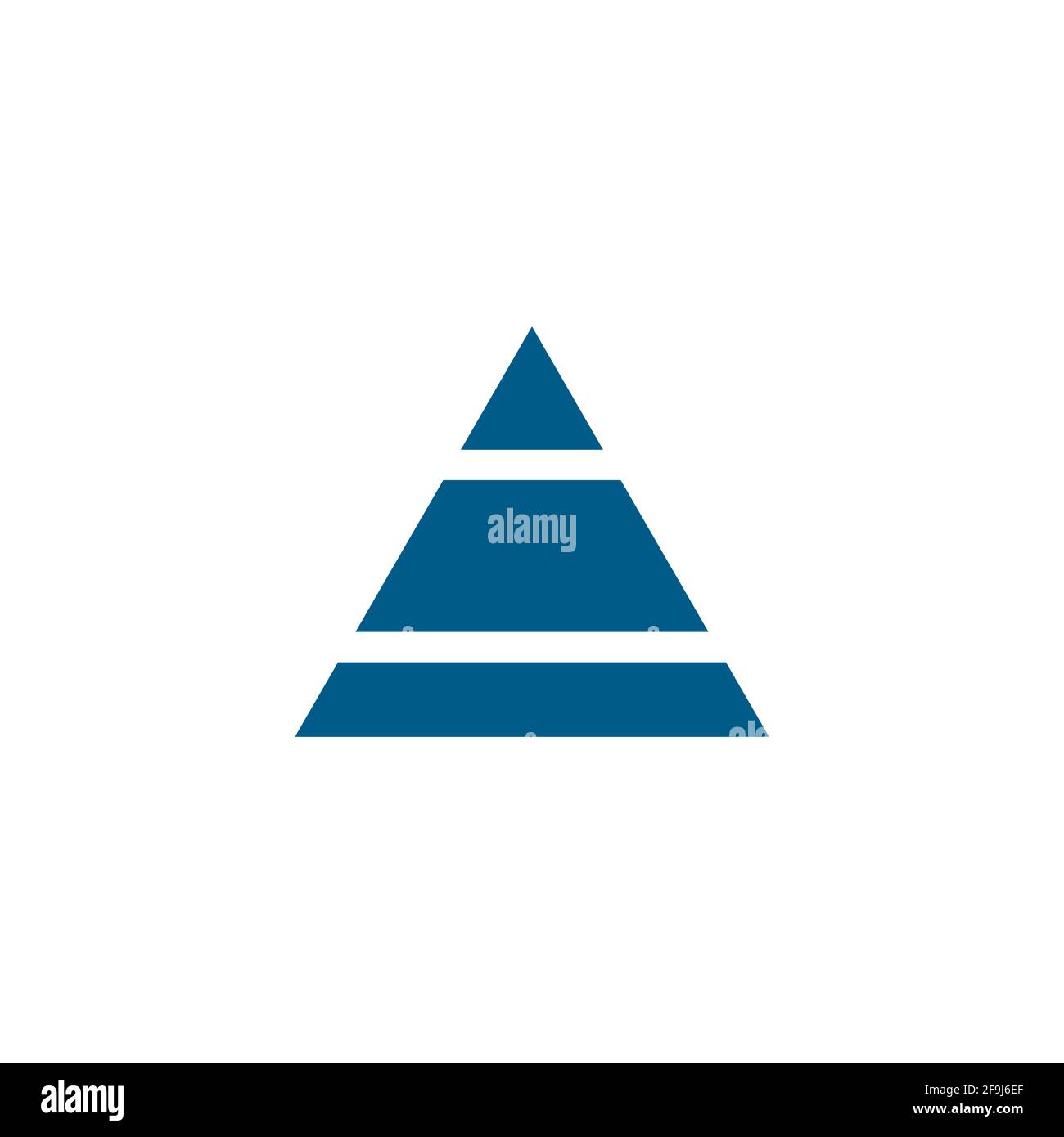Pyramid Blue Icon On White Background. Blue Flat Style Vector ...