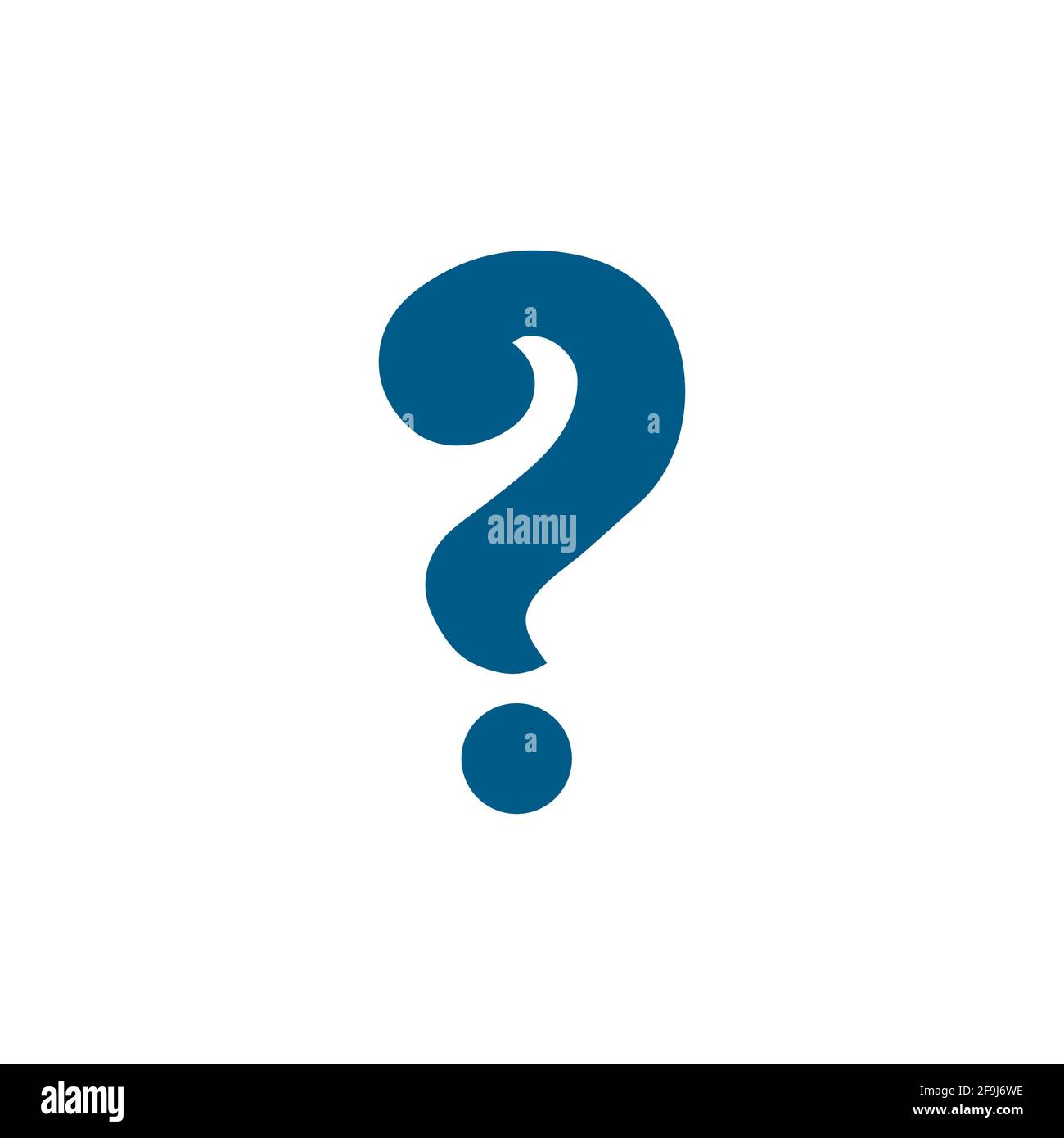 Question Blue Icon On White Background. Blue Flat Style Vector ...