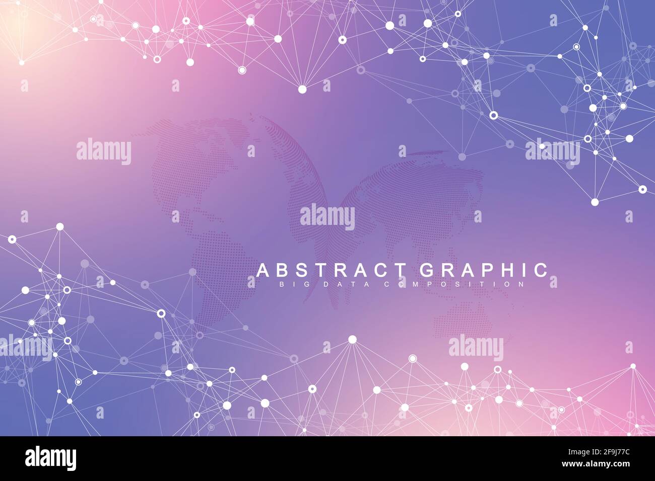 Geometric Abstract Background With Connected Lines And Dots