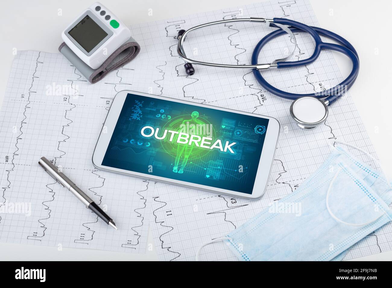 Tablet pc and doctor tools Stock Photo - Alamy