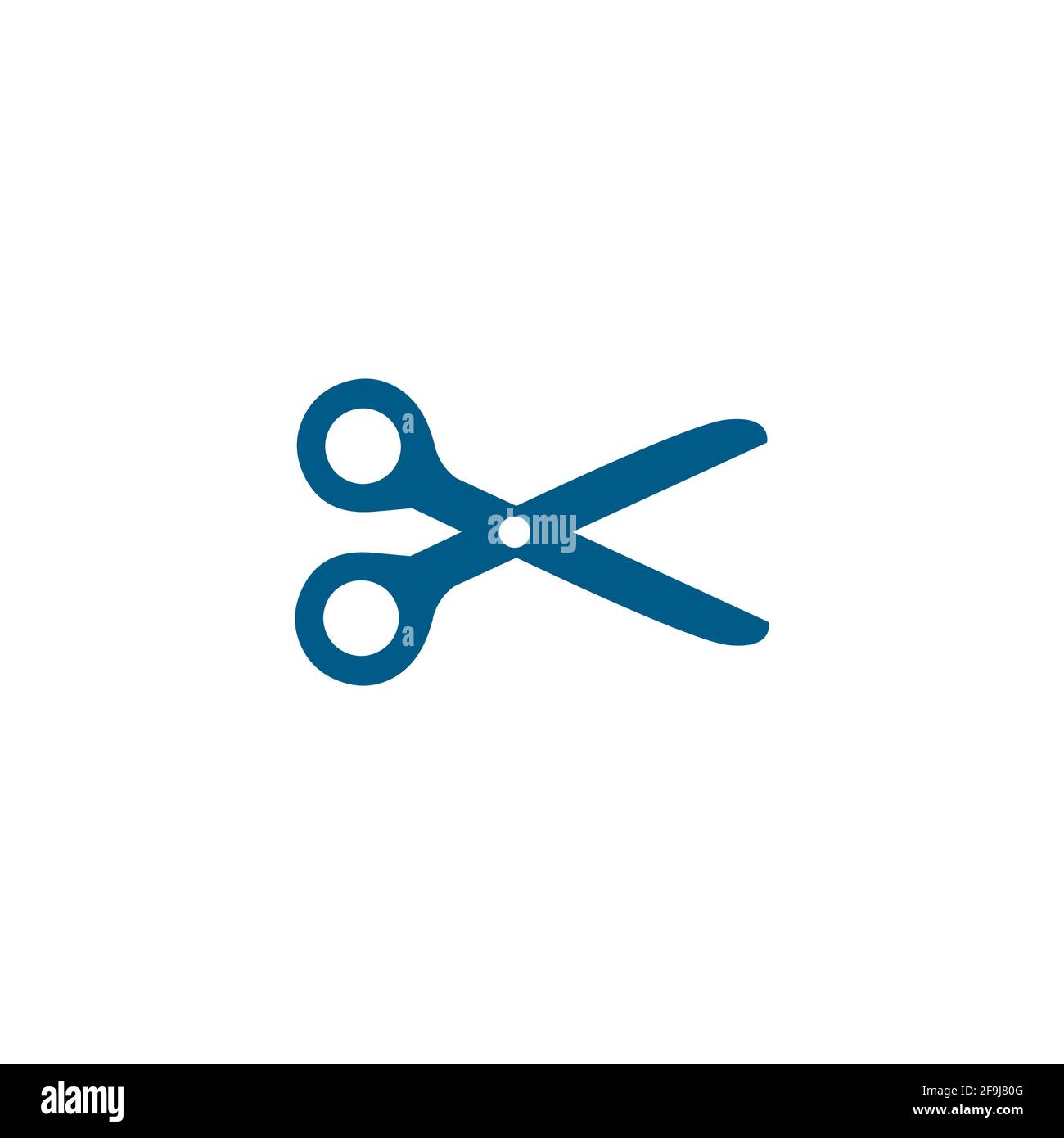 Scissor Blue Icon On White Background. Blue Flat Style Vector ...