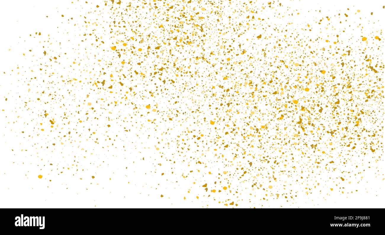 Glitter gold background sparkle dust vector confetti explosion. Golden ...