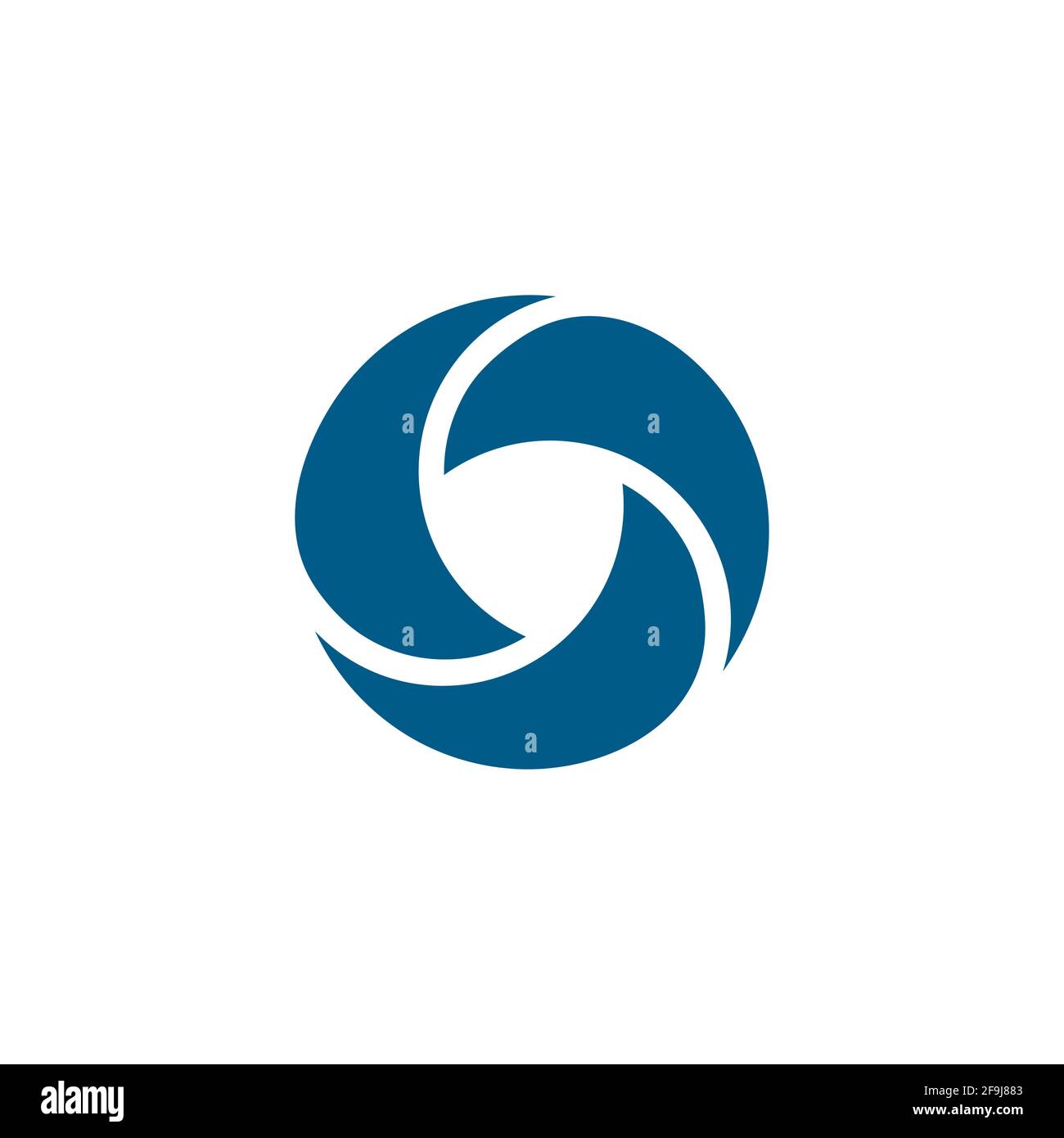Shutter Blue Icon On White Background. Blue Flat Style Vector ...