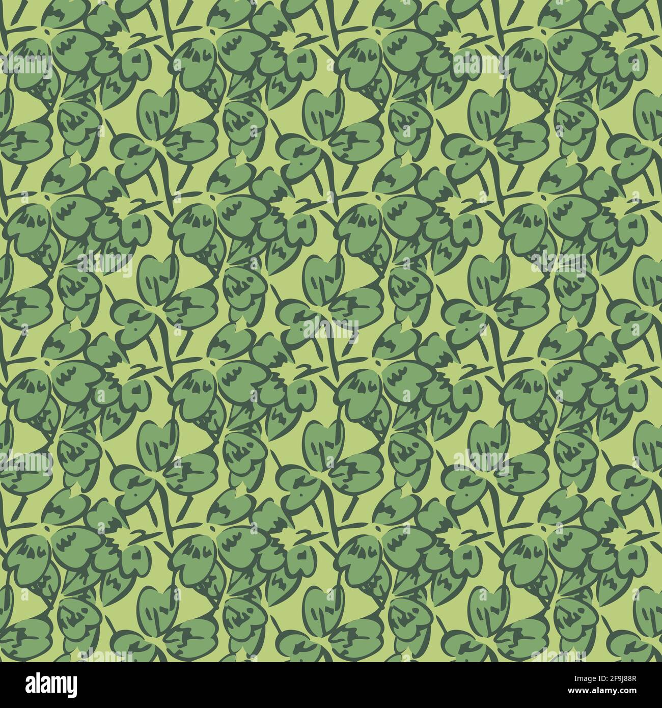 Drawing, green foliage, leaves, floral seamless pattern, nature ...
