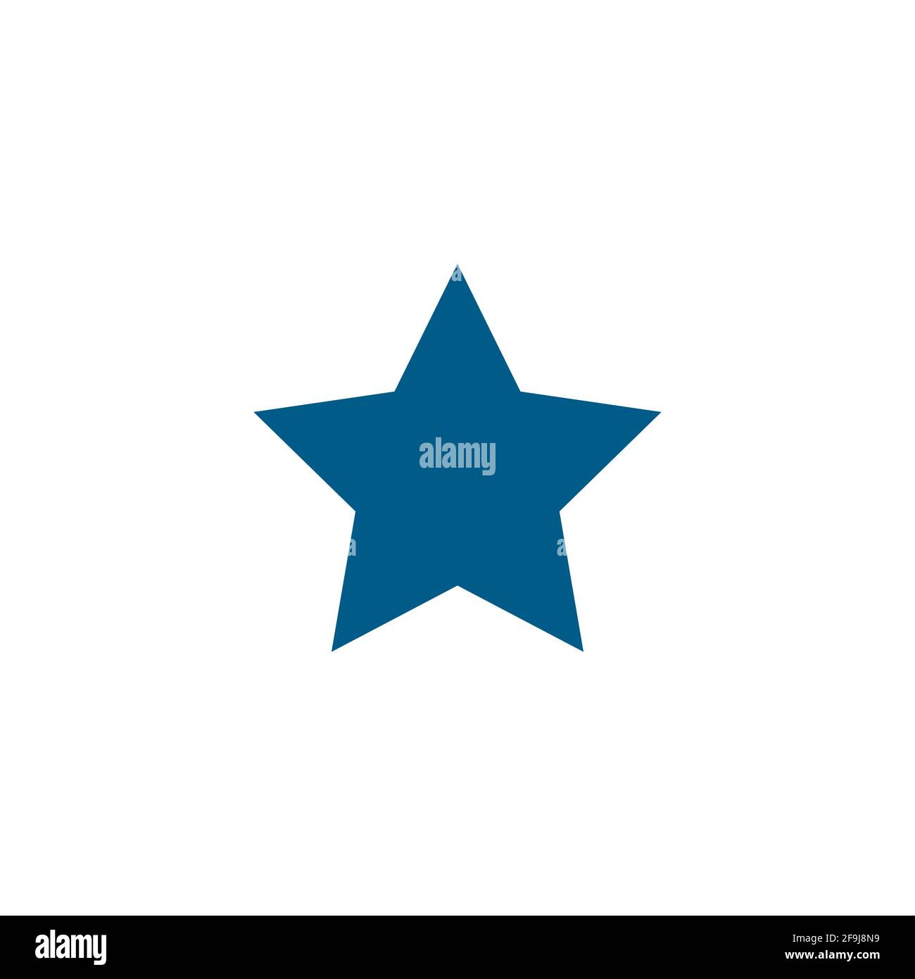 Star Blue Icon On White Background. Blue Flat Style Vector Illustration ...