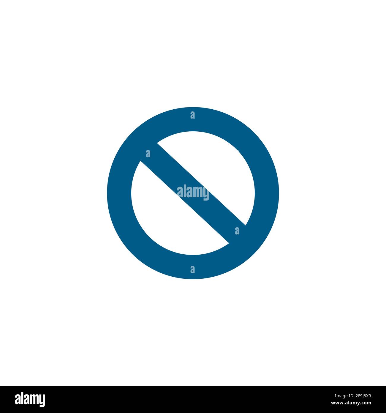 Stop Sign Blue Icon On White Background. Blue Flat Style Vector ...