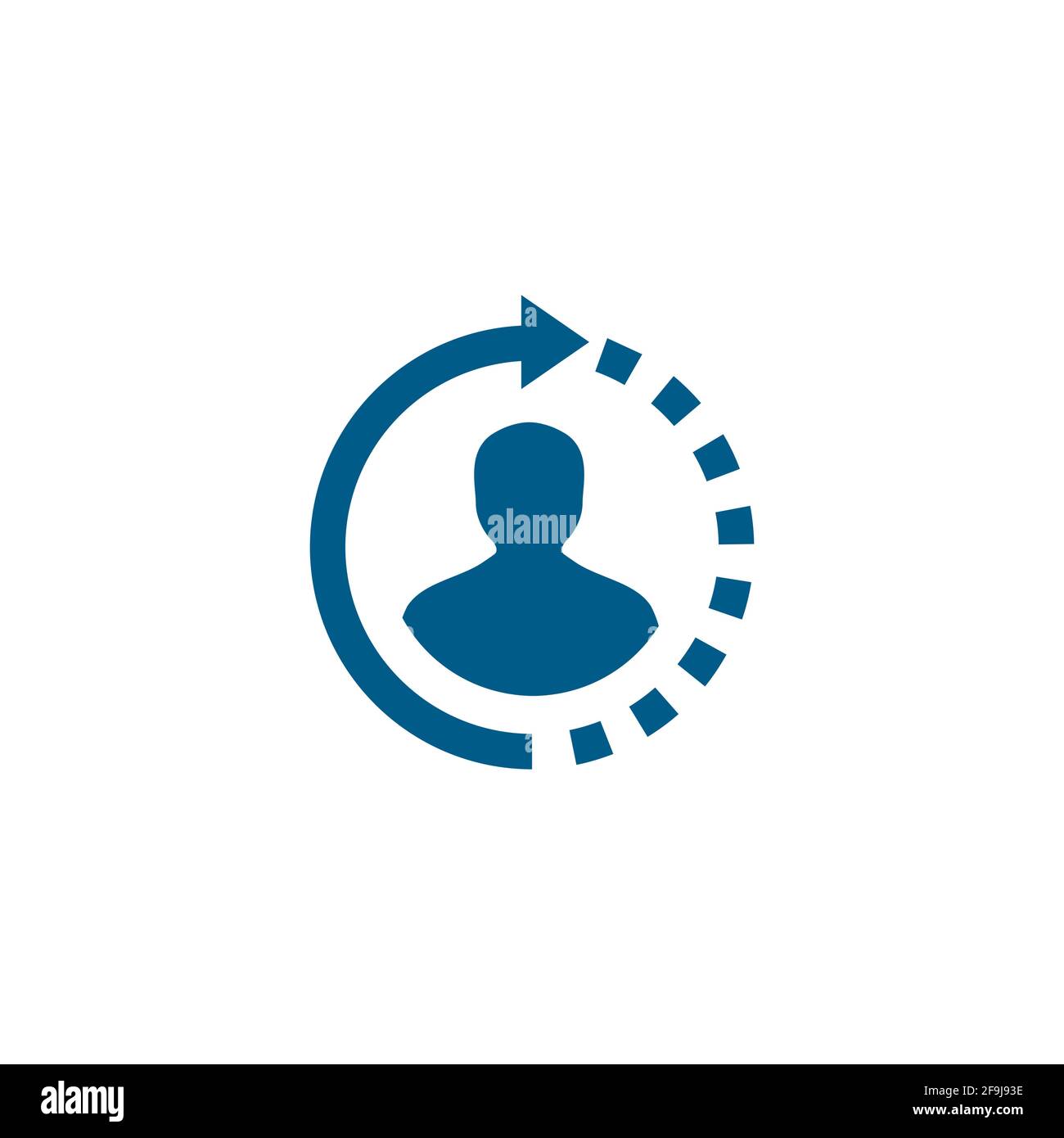 Support Blue Icon On White Background. Blue Flat Style Vector ...