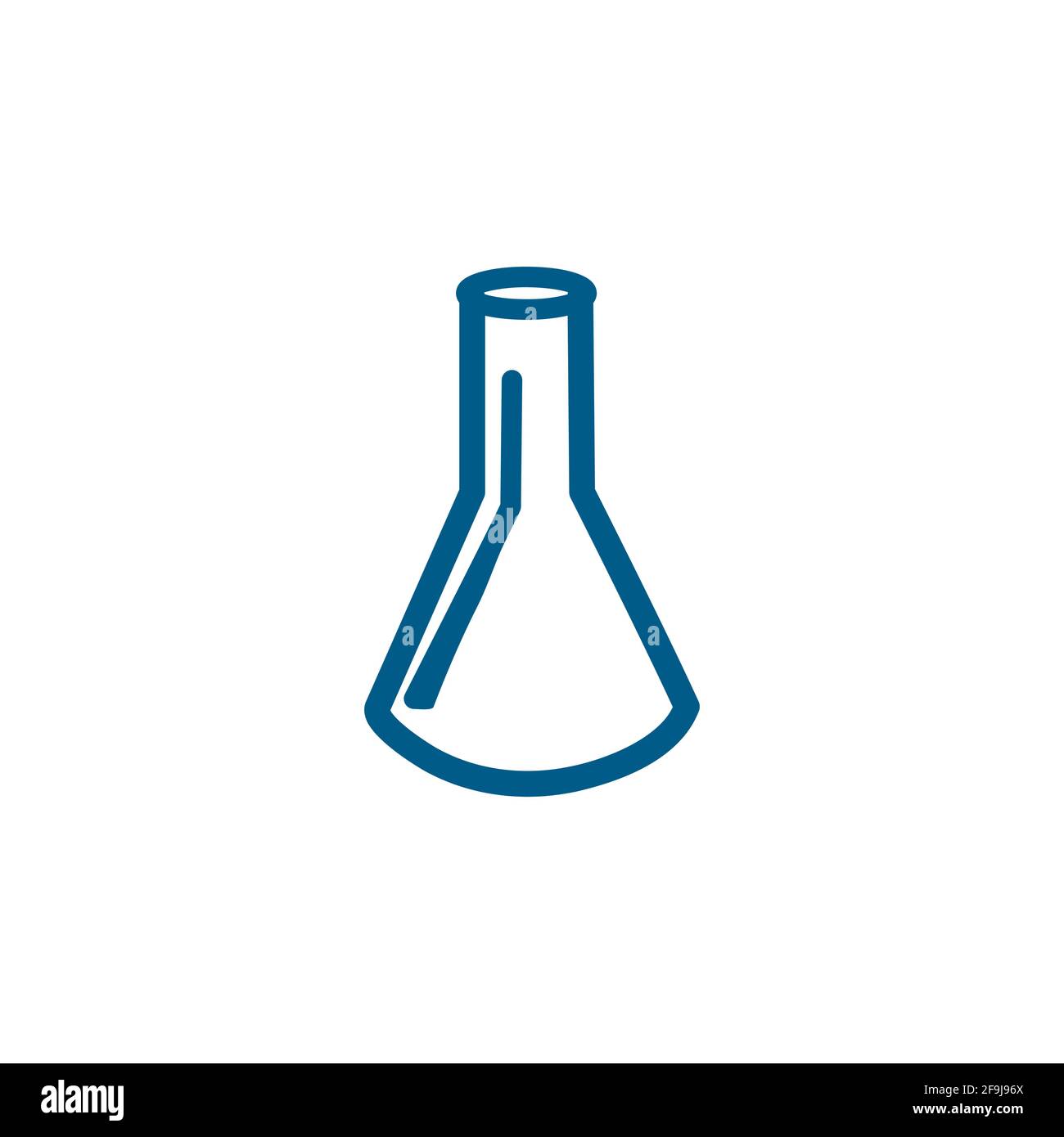 Test Tube Blue Icon On White Background. Blue Flat Style Vector ...