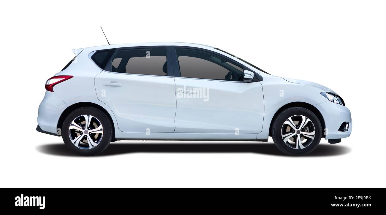 Skoda Fabia side view isolated on white background Stock Photo - Alamy