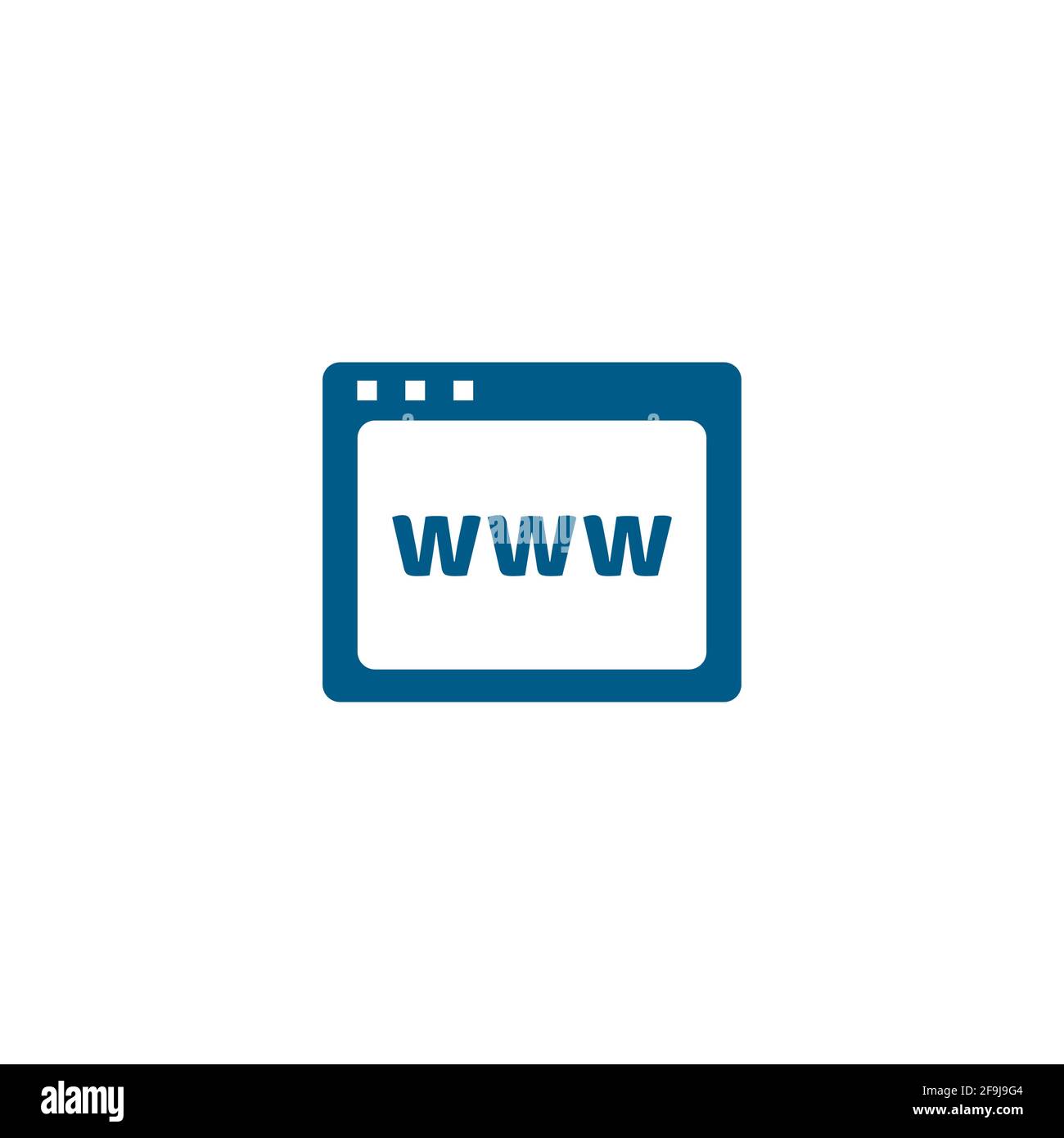 Web Page Blue Icon On White Background. Blue Flat Style Vector ...