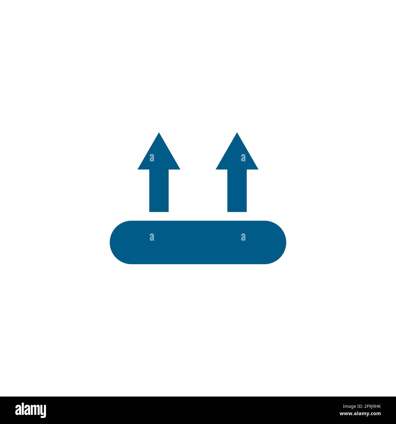 Upload Blue Icon On White Background. Blue Flat Style Vector ...