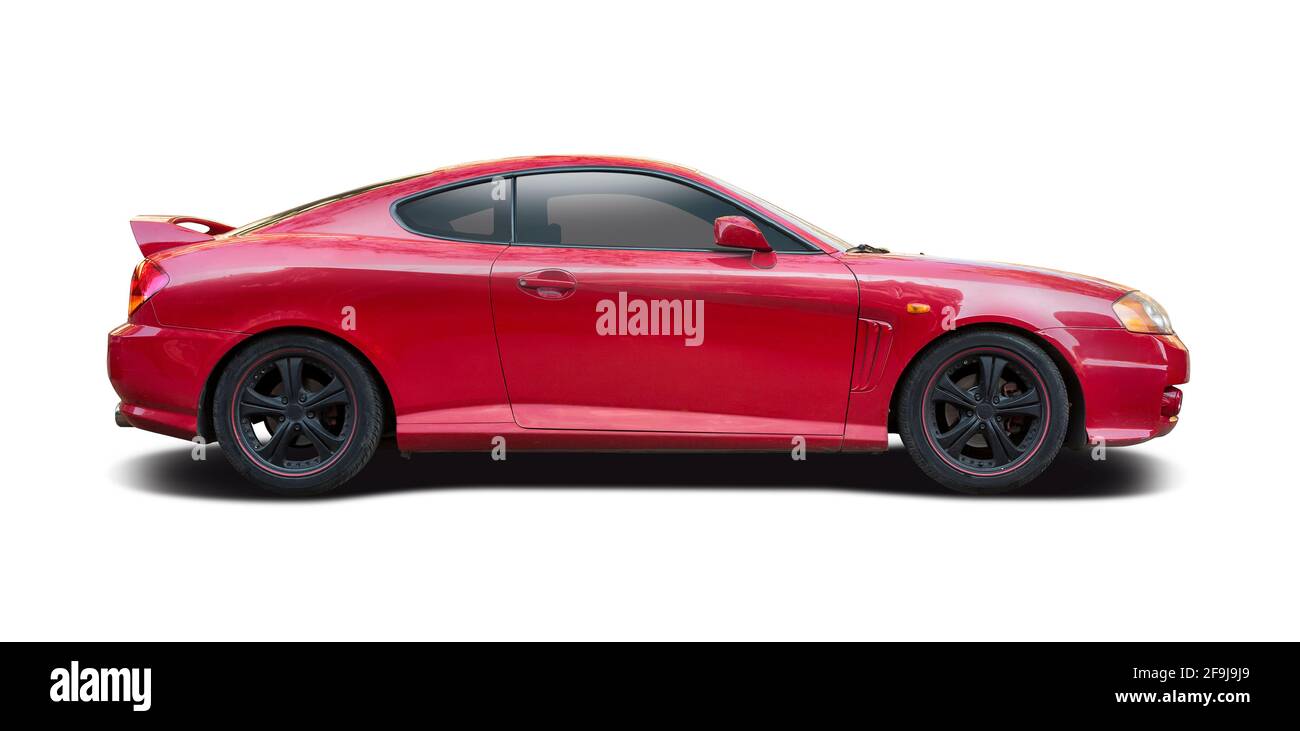 Hyundai coupe side view isolated on white background Stock Photo - Alamy