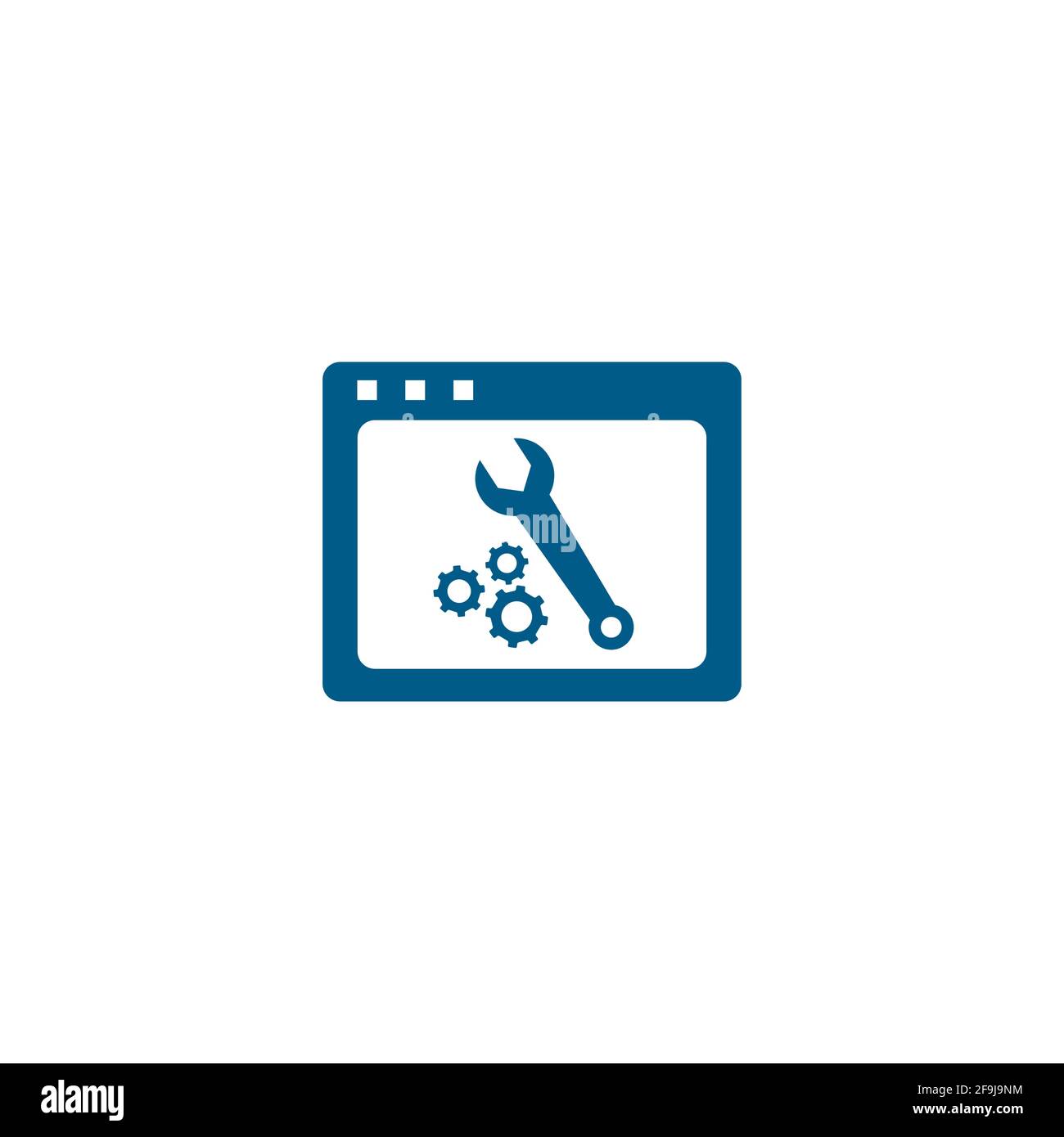 Under maintenance icon blue website hi-res stock photography and images ...