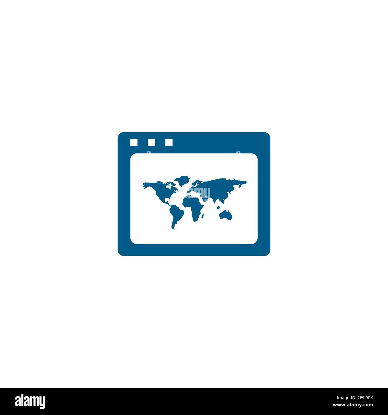 World Wide Web Blue Icon On White Background. Blue Flat Style Vector ...