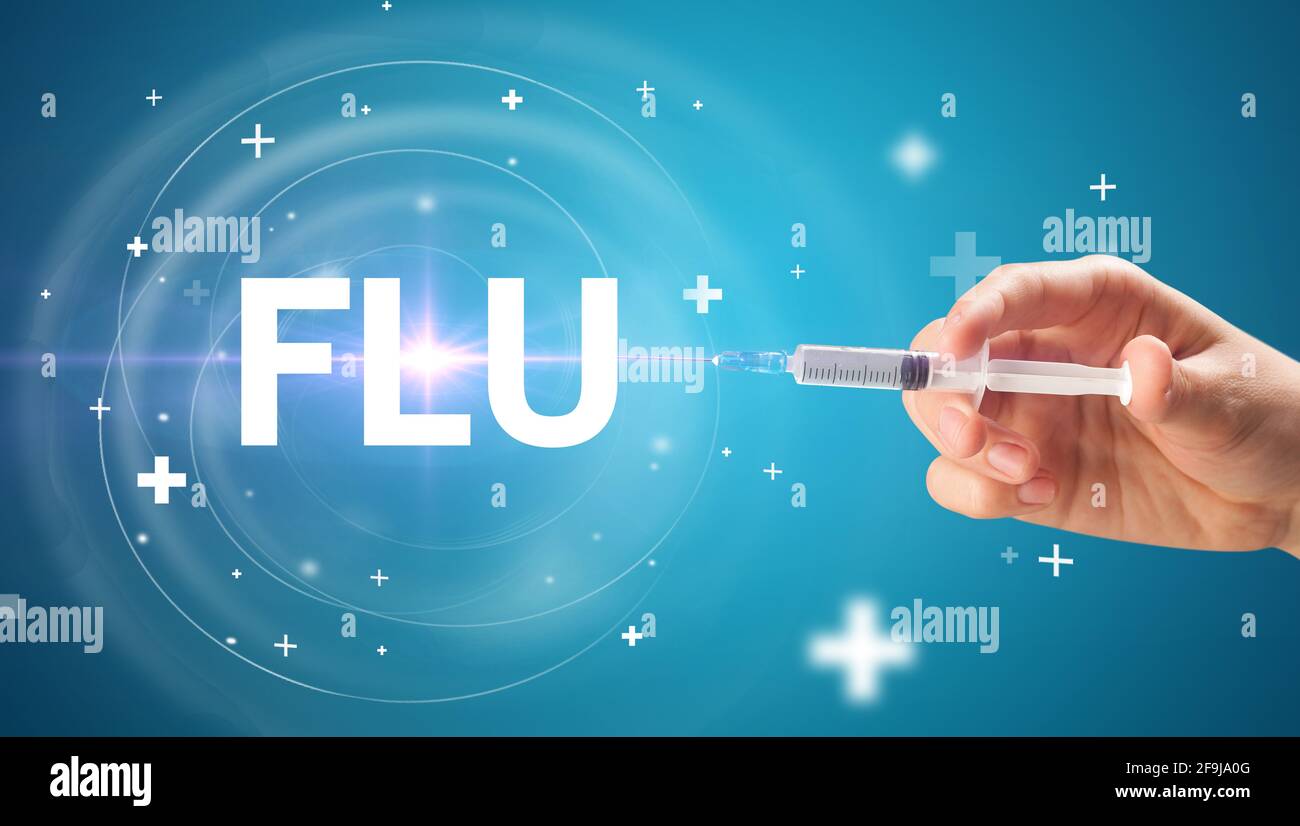 Syringe needle with virus vaccine Stock Photo - Alamy