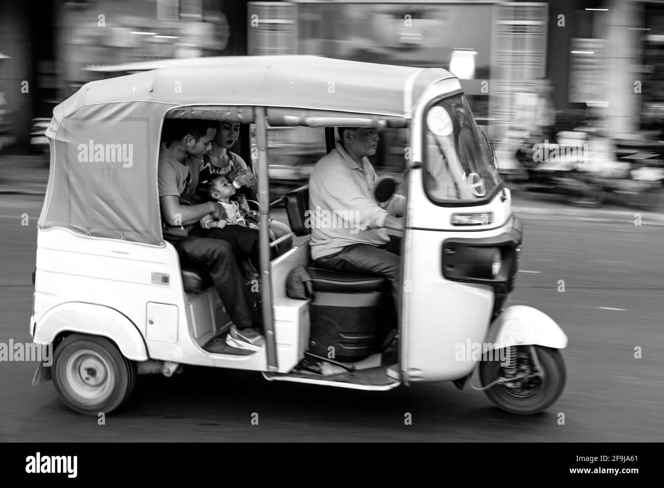 Cambodian rickshaw Black and White Stock Photos & Images - Alamy
