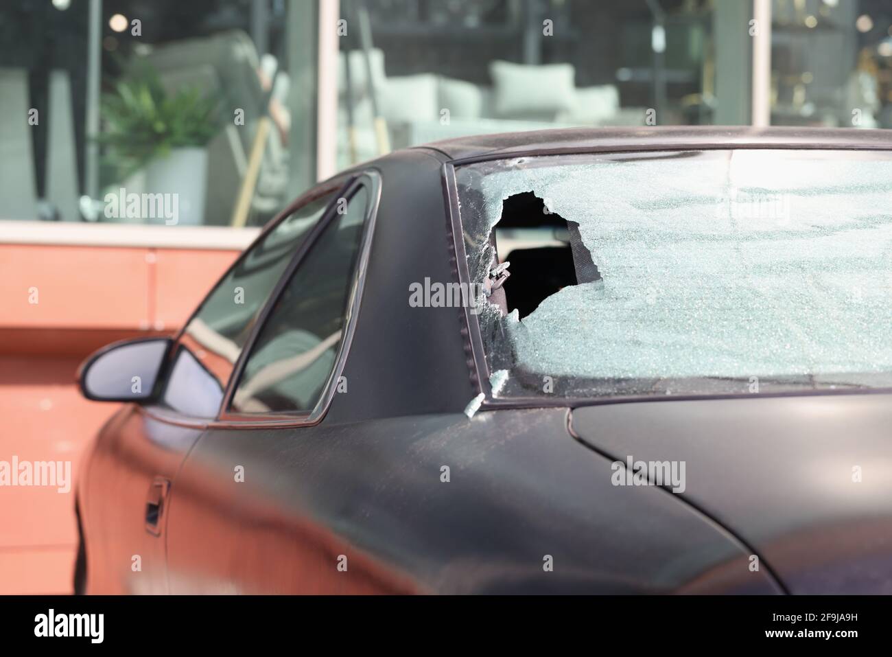 Crushed rear car glass hi-res stock photography and images - Alamy