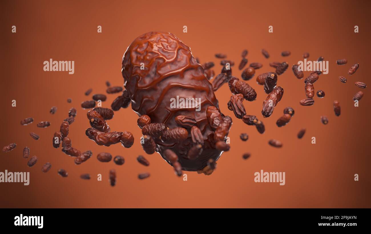 date palm fruits, 3d illustration, suitable for fasting, ramadan, islam ...