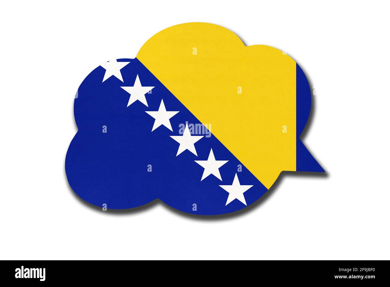 3d speech bubble with Bosnia and Herzegovina national flag isolated on ...