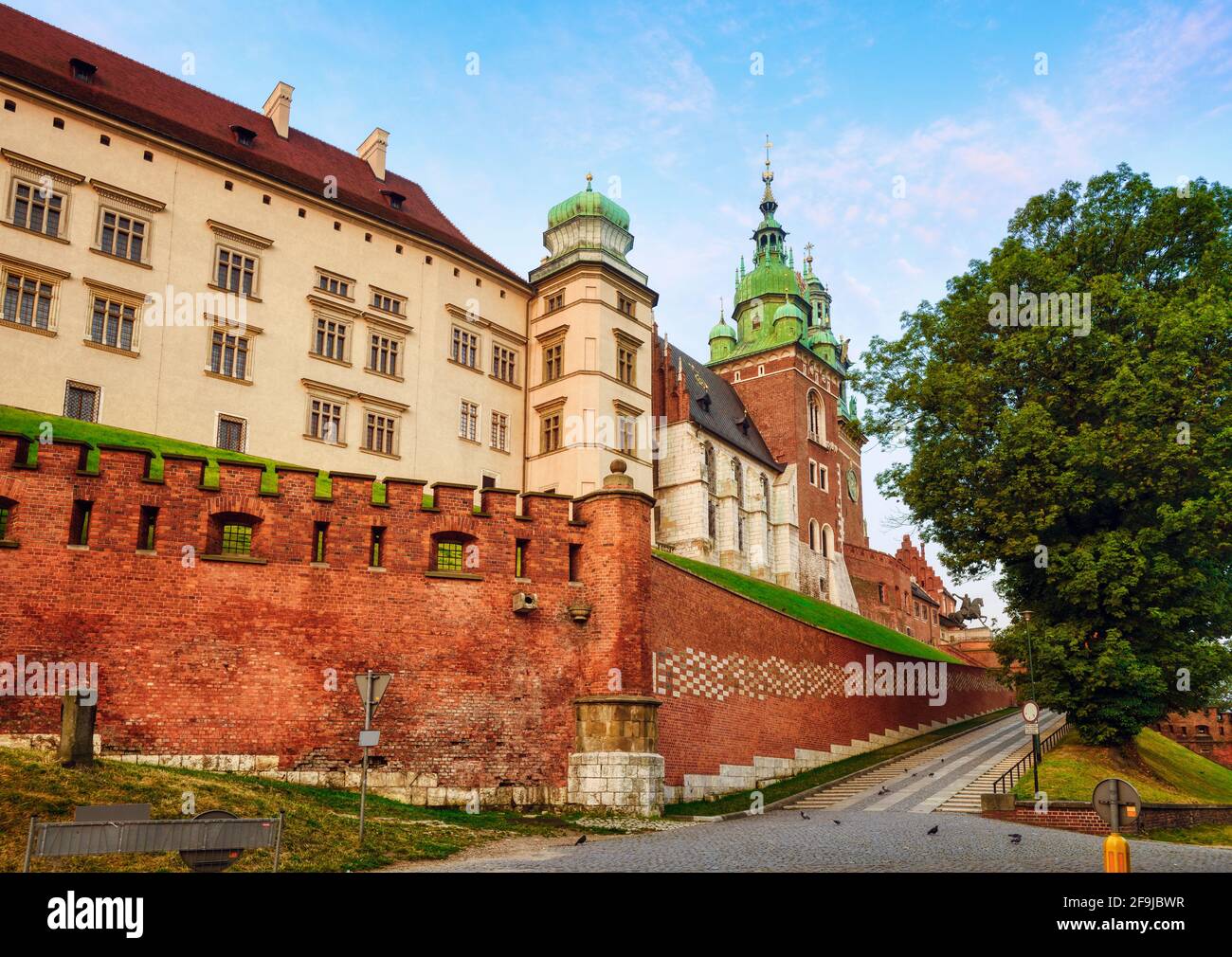 Historical Wawel royal castle, one of the main landmarks in Krakow ...