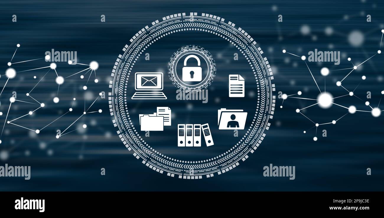 Illustration of a data protection concept Stock Photo - Alamy