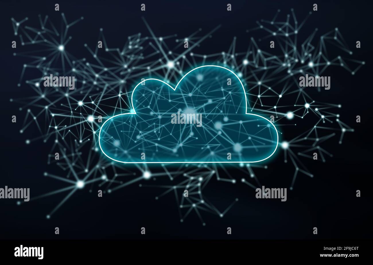 Cloud networking concept on dark background Stock Photo - Alamy