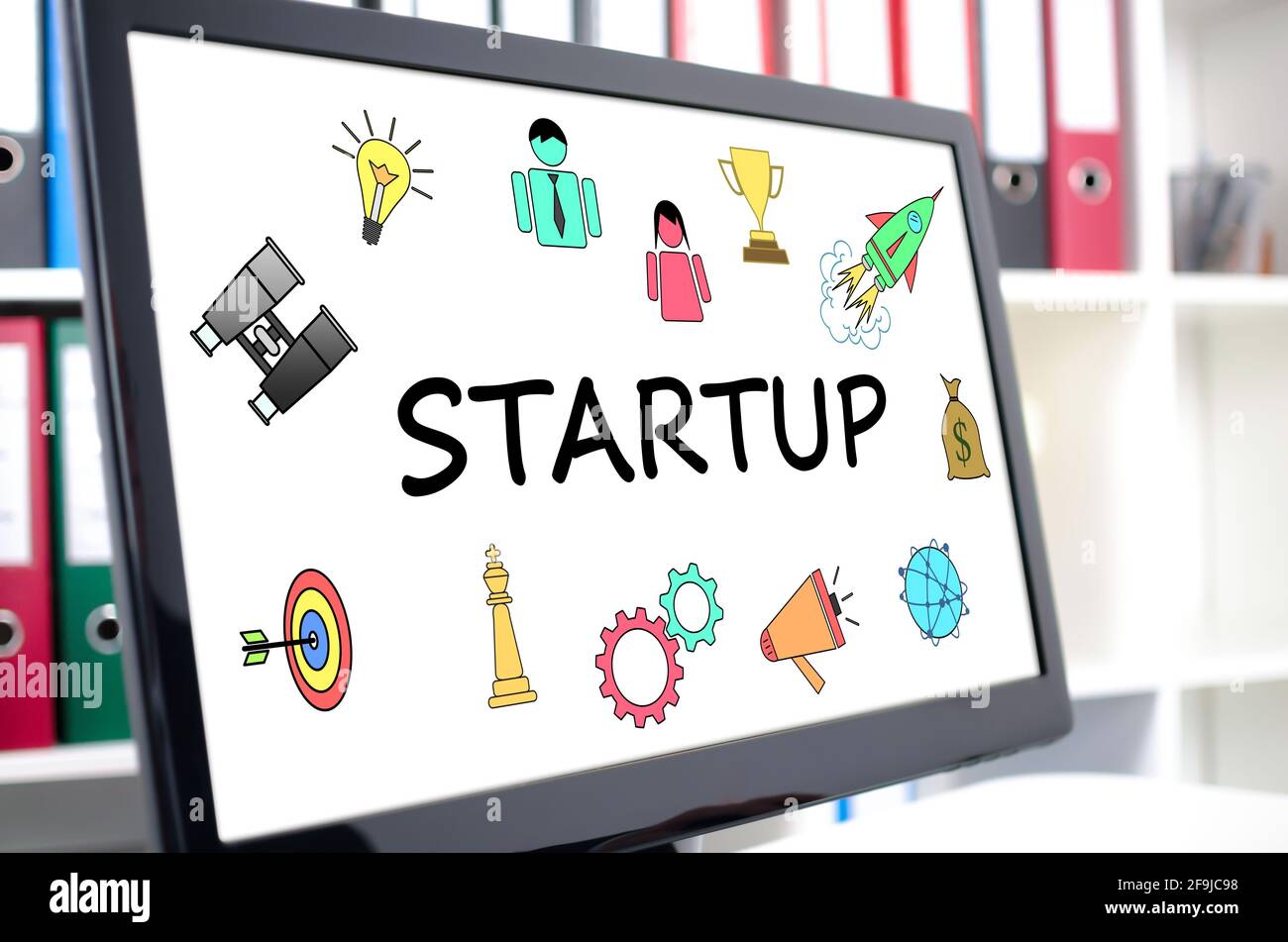 Startup concept shown on a computer screen Stock Photo - Alamy