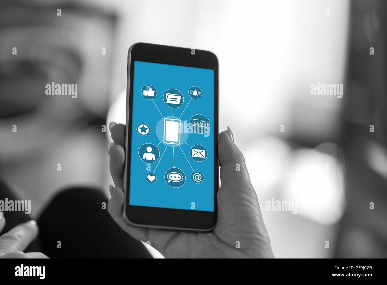 Smartphone screen displaying a mobile apps concept Stock Photo - Alamy