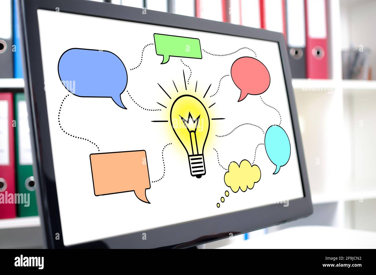 Idea concept shown on a computer screen Stock Photo - Alamy