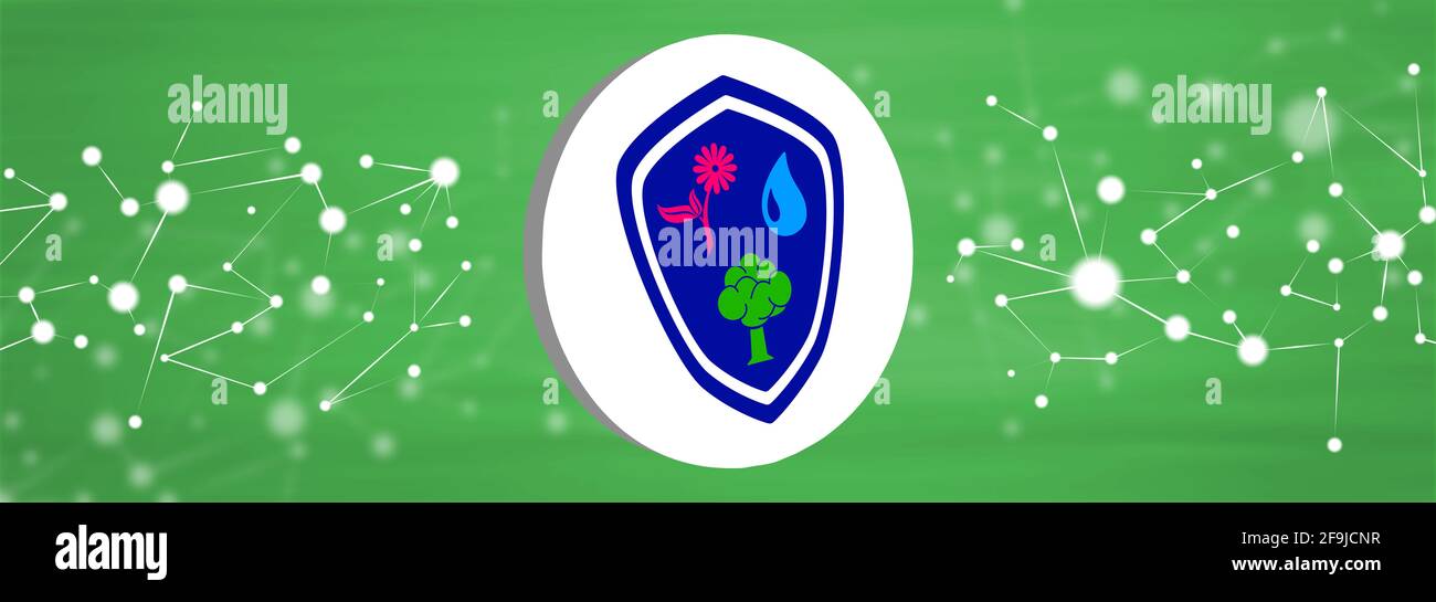 Illustration of a nature protection concept Stock Photo - Alamy