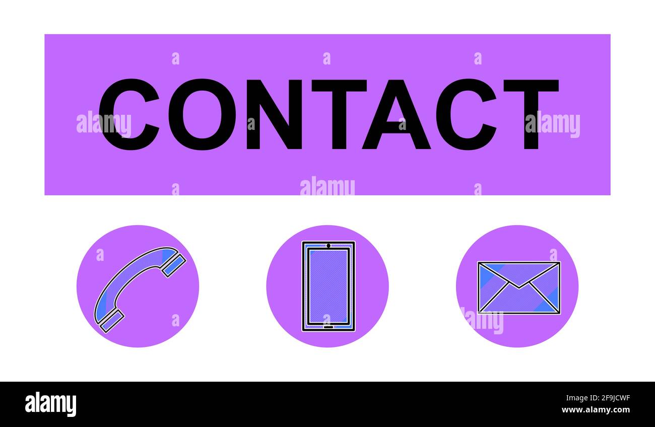 Illustration of a contact concept Stock Photo - Alamy