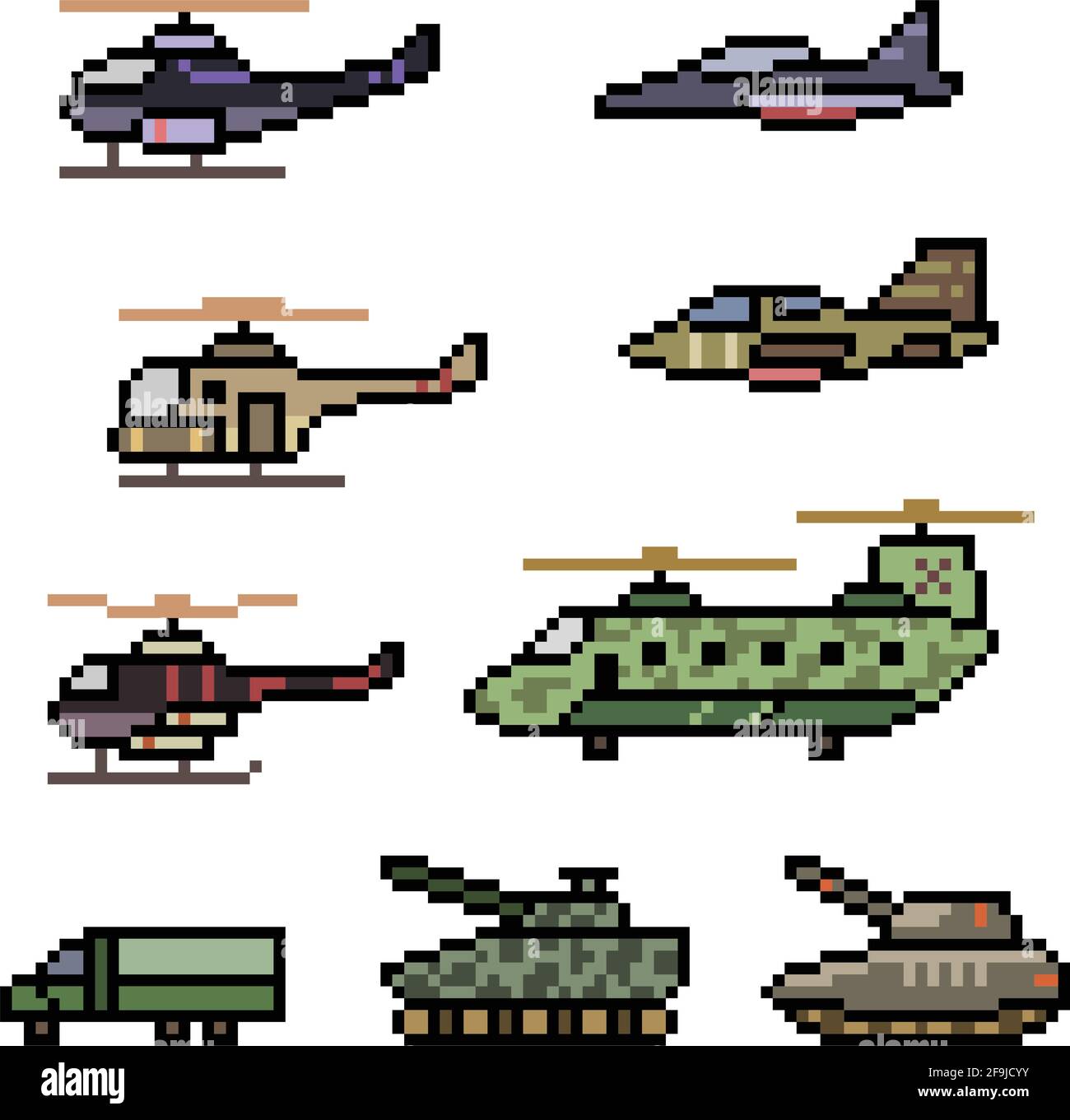 pixel art of military vehicle force Stock Vector Image & Art - Alamy