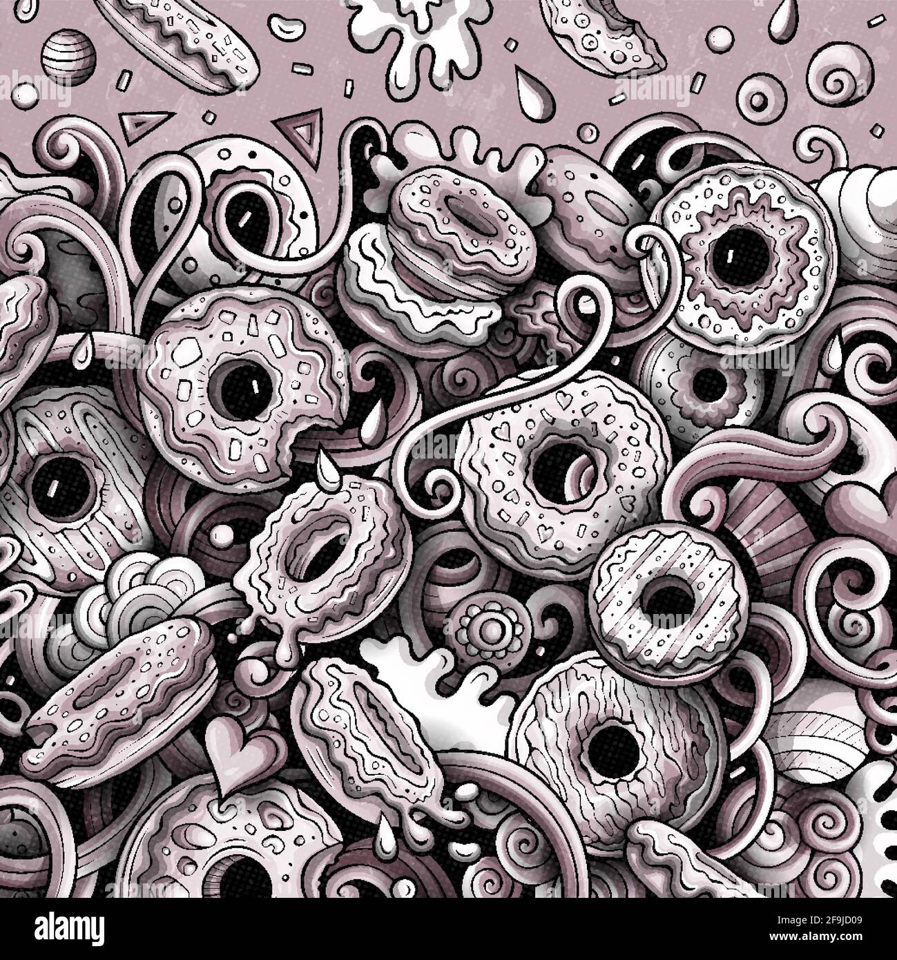 Border design sweet bakery illustration hi-res stock photography and ...