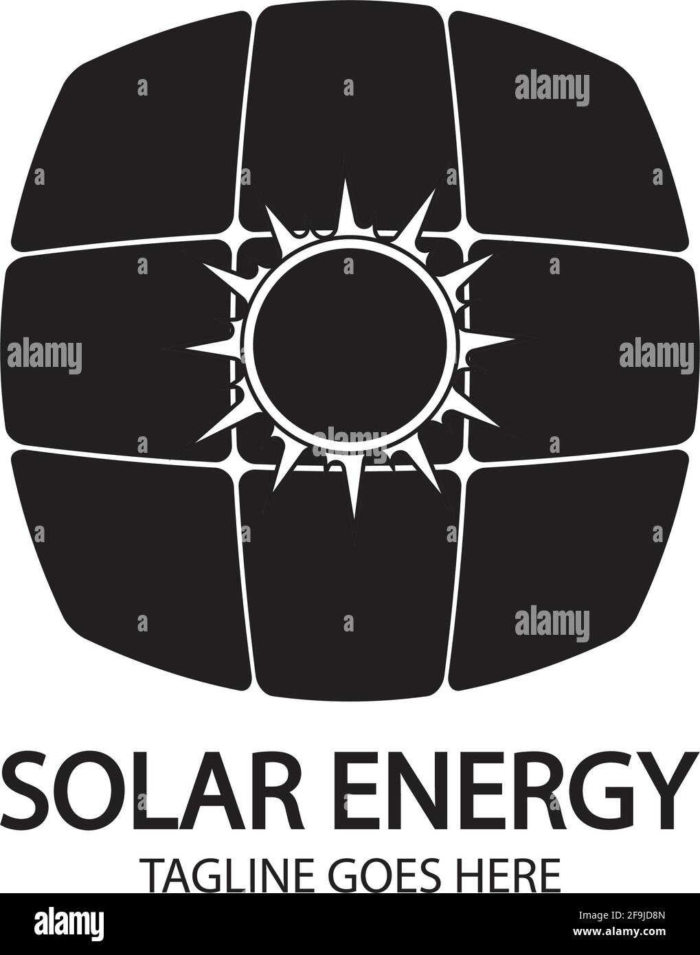 Solar energy panel and sun icon isolated on white background Stock ...