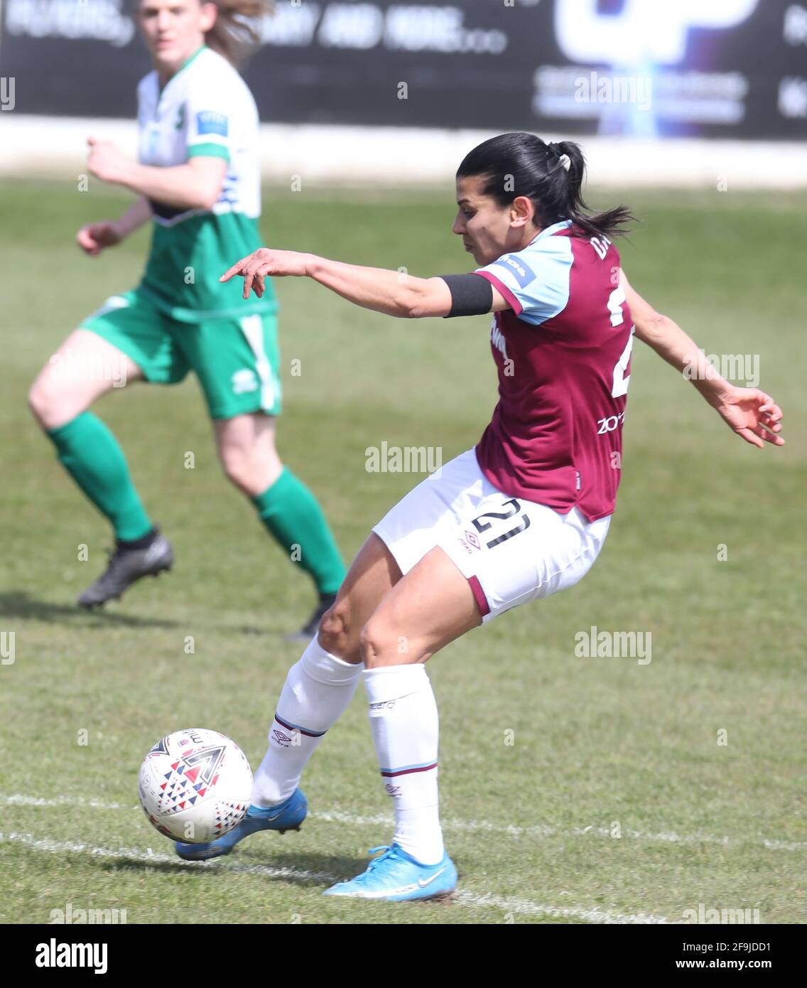 DAGENHAM, ENGLAND - APRIL 18: Kenza Dali of West Ham United scores ...