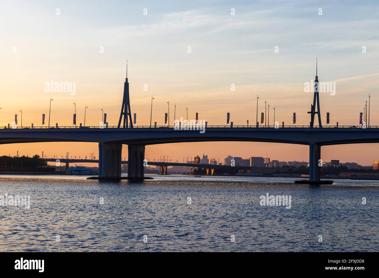 Dubai, UAE - 04.17.2021 Business bay crossing bridge Stock Photo - Alamy
