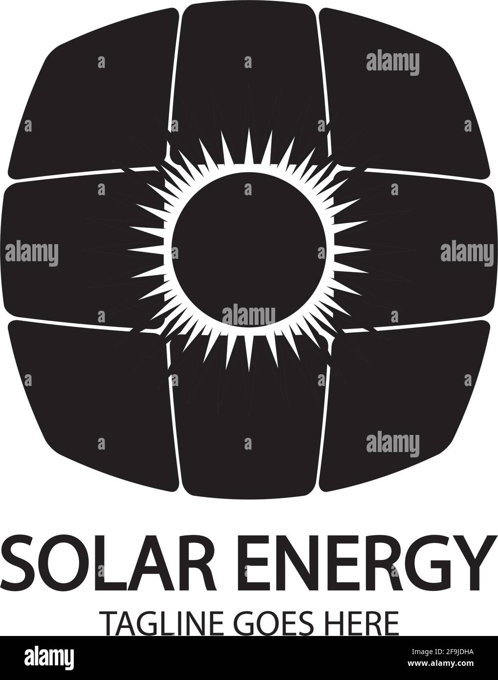Solar energy panel and sun icon isolated on white background Stock ...